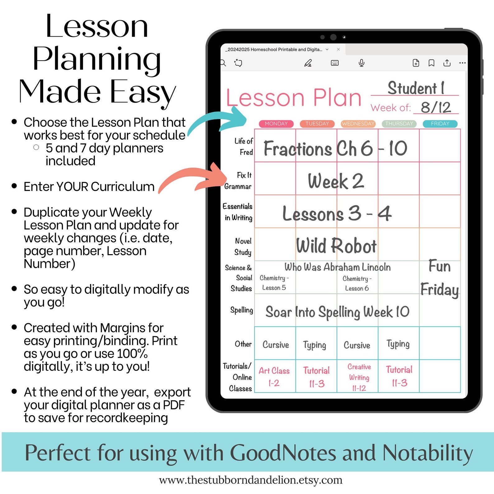 Homeschool Planner Bundle: 2025-26 Dated & Undated (digital Download ...
