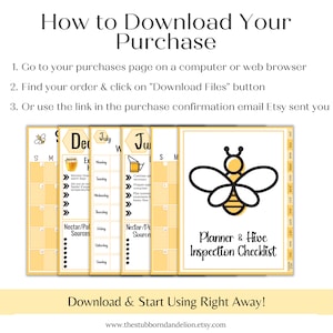 Beekeeper Digital Planner & Hive Inspection Checklist | 2025,2026 ...