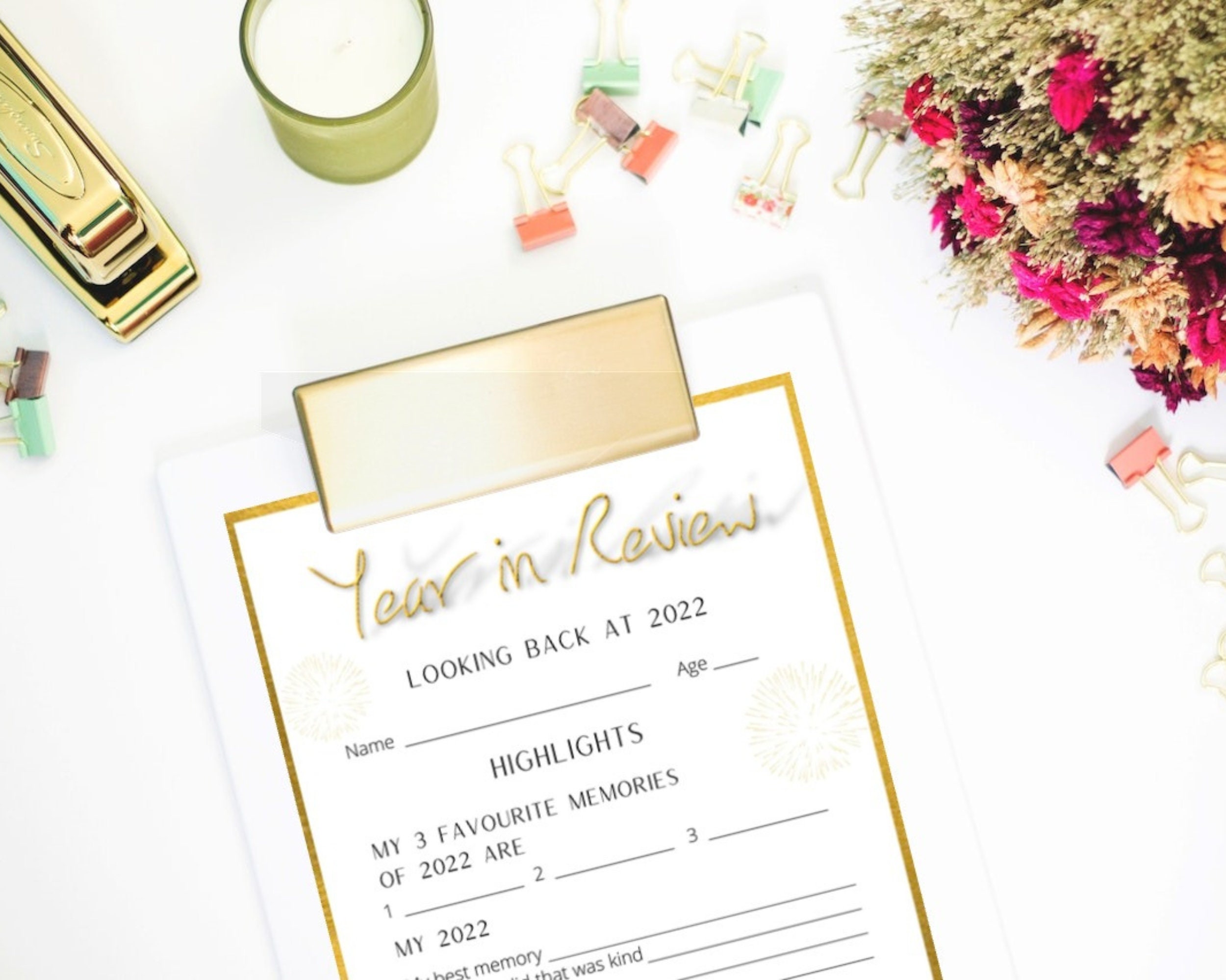 New Year Printable Year in Review 2023 Bucket List, New Year ...