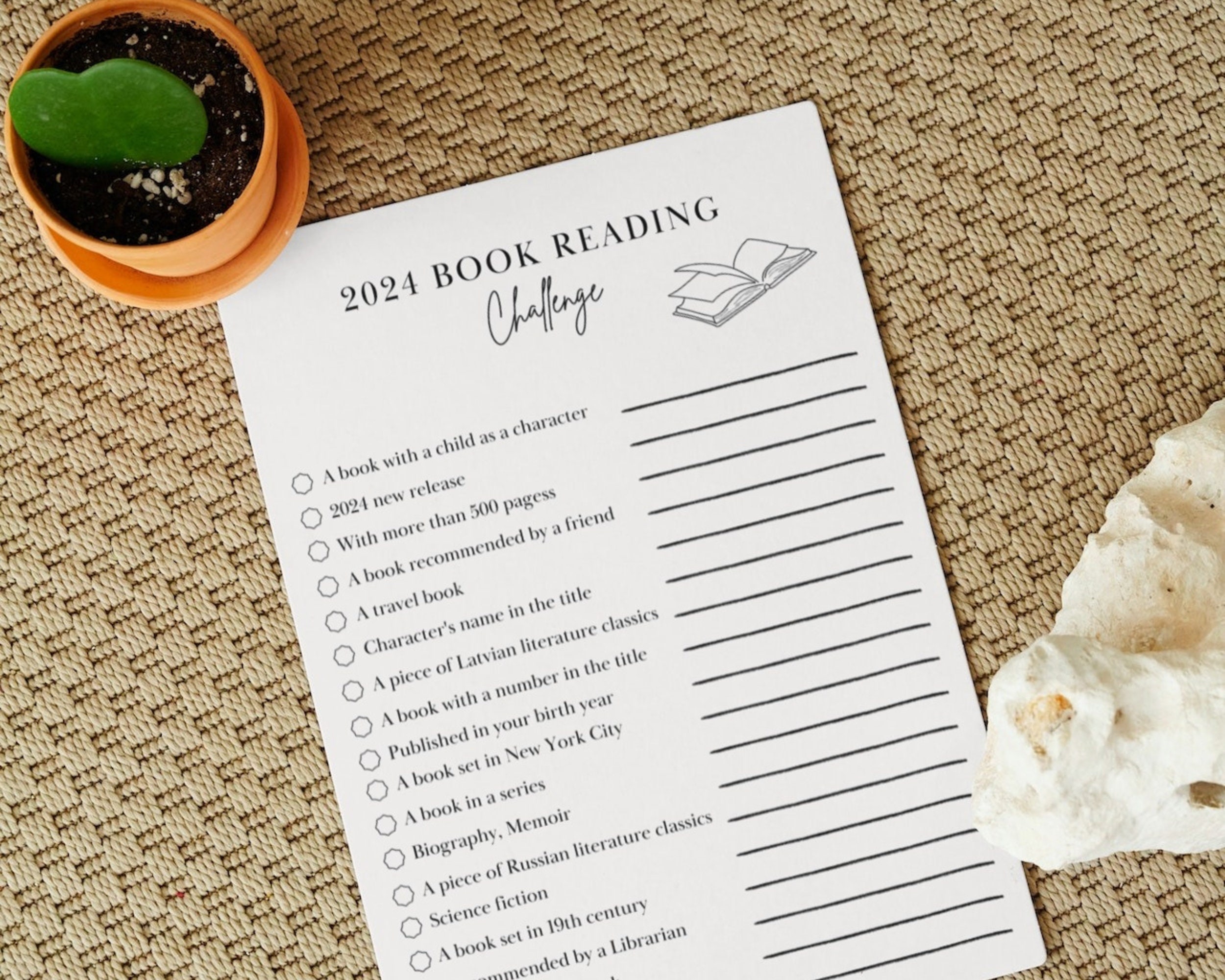 2024 Book Reading Challenge Reading Challenge Reading Tracker Book ...