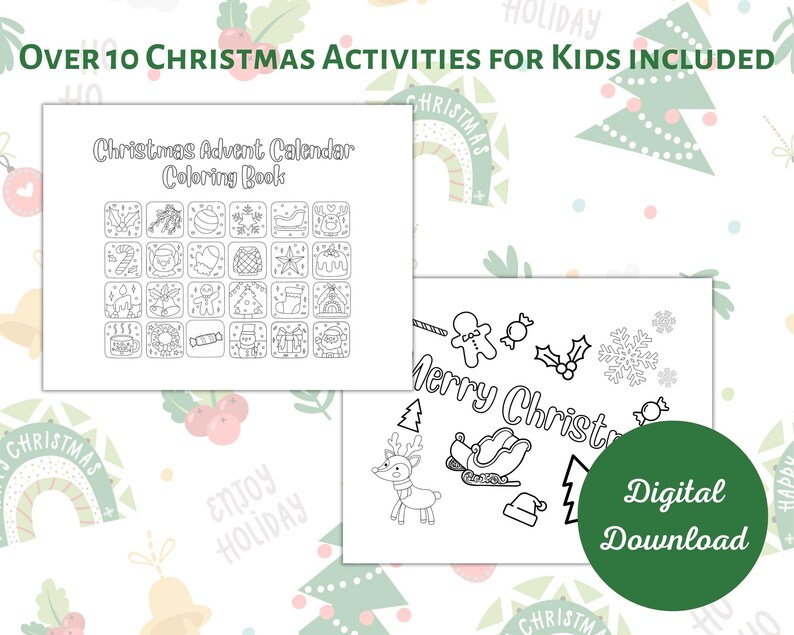 Ultimate Christmas Printable Bundle | Coloring Pages, Activity Sheets ...