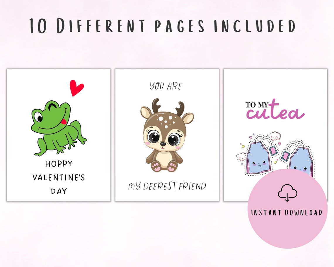 Printable Valentines Day Cards for Kids Funny Classroom Valentines Day ...