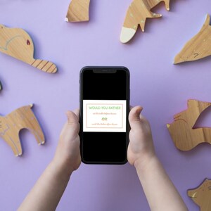 Printable Card Game for Kids Would You Rather | 80 Printable Question ...