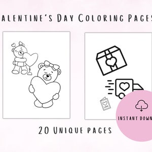 Cute Valentine’s Day Printable Coloring Book for Kids | Worksheets for ...