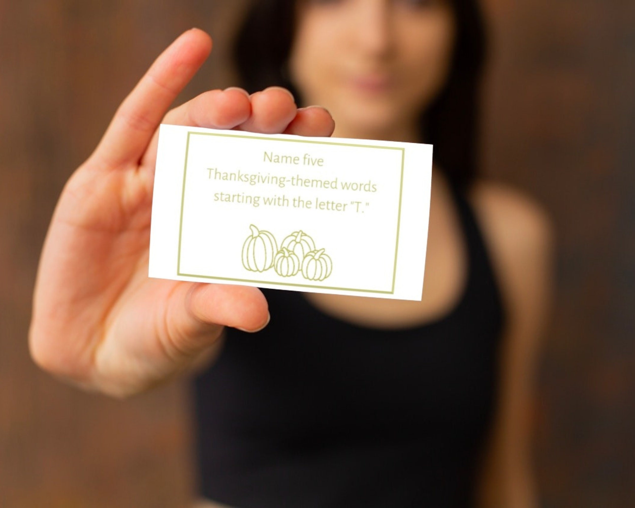 Thanksgiving 5 Second Game | Printable Thanksgiving Game With 80 ...