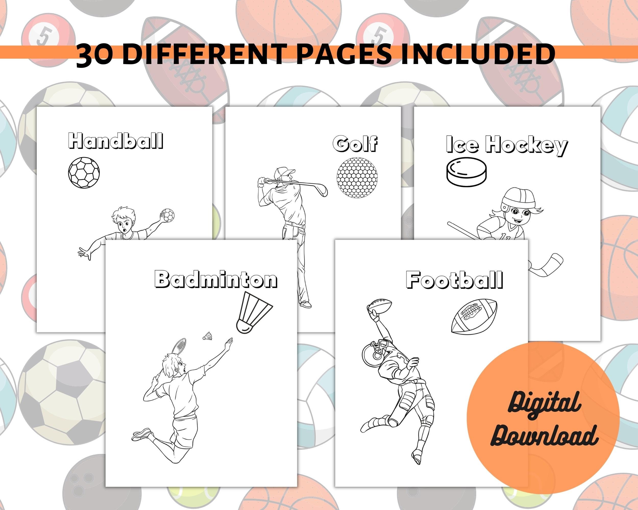 Printable Sports Coloring Pages for Preschool Kids | Educational ...