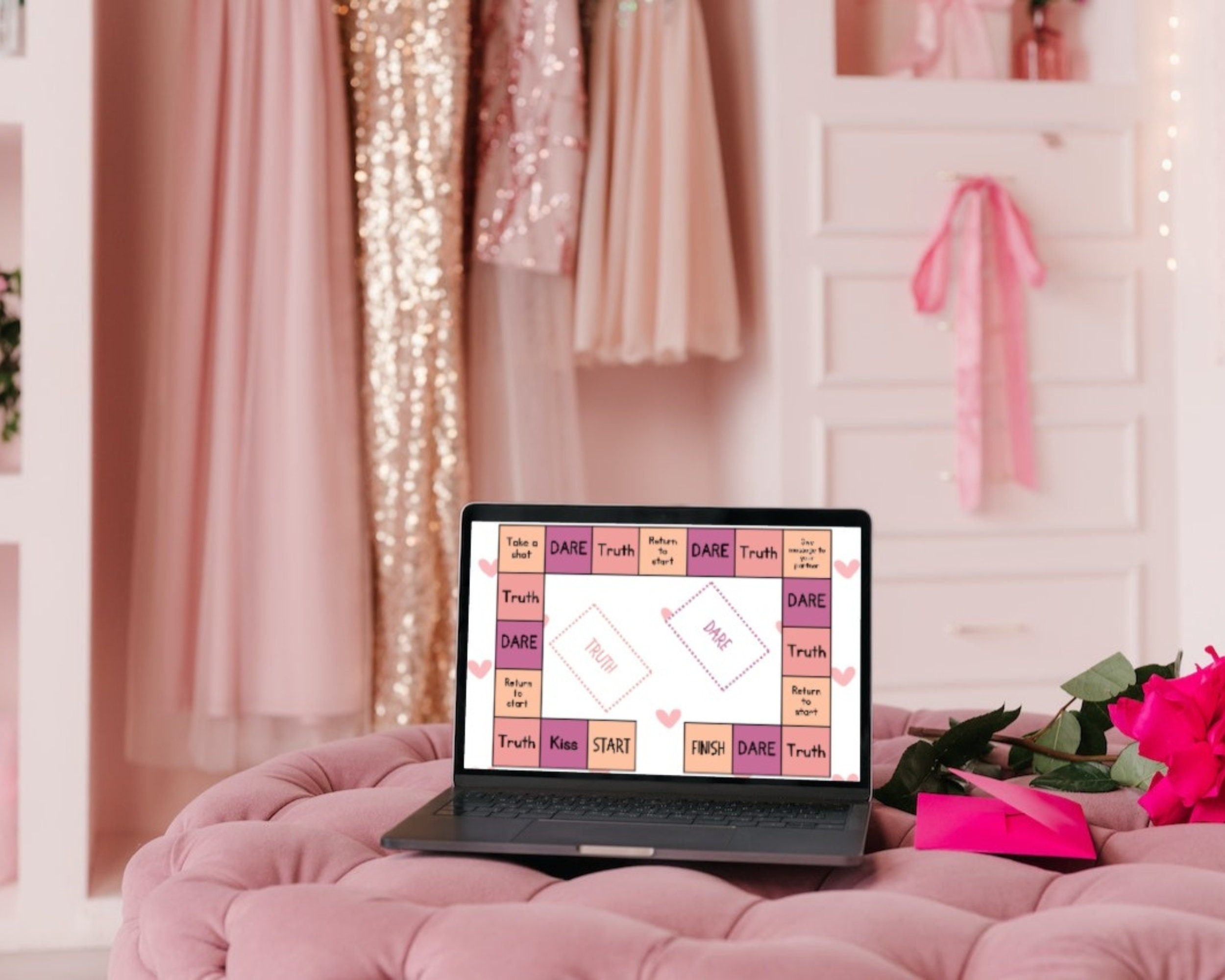Printable Game for Couples Truth or Dare | Couples Board Game for ...