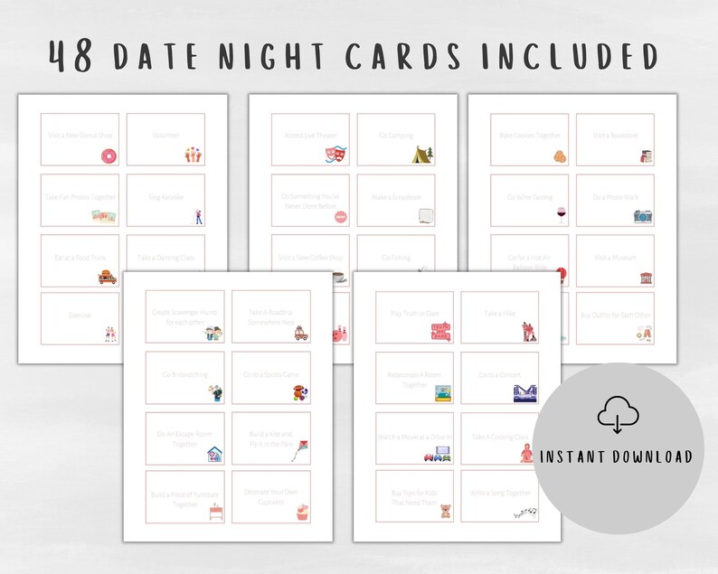 48 Couple Date Night Cards for Perfect Date Night Ideas | Weekly Date ...
