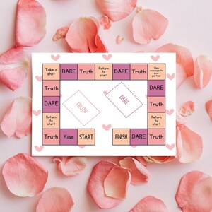 Printable Game for Couples Truth or Dare | Couples Board Game for ...