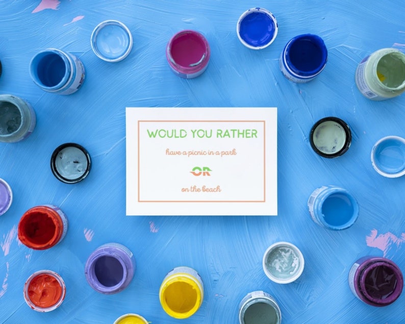 Printable Card Game for Kids Would You Rather | 80 Printable Question ...