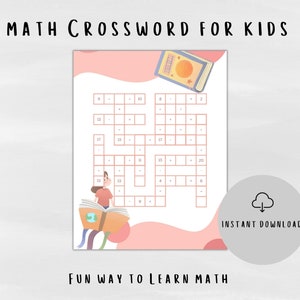 Math Crossword for Kids | Printable Math Worksheets for Education ...