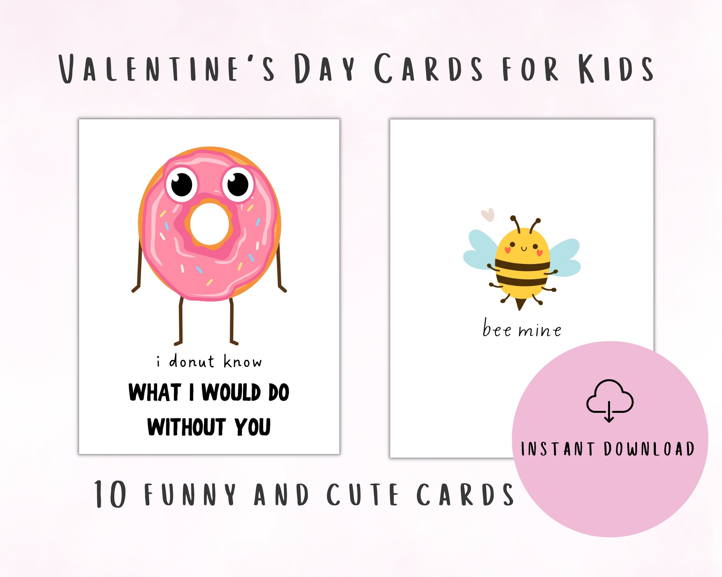 Printable Valentines Day Cards for Kids Funny Classroom Valentines Day ...