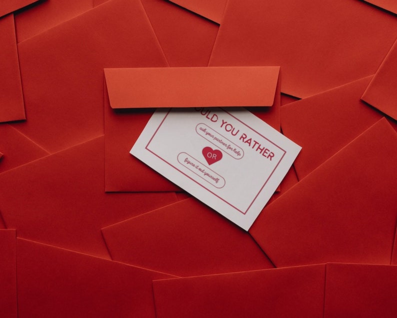 80 Would You Rather Printable Question Cards for Couples Valentine's ...