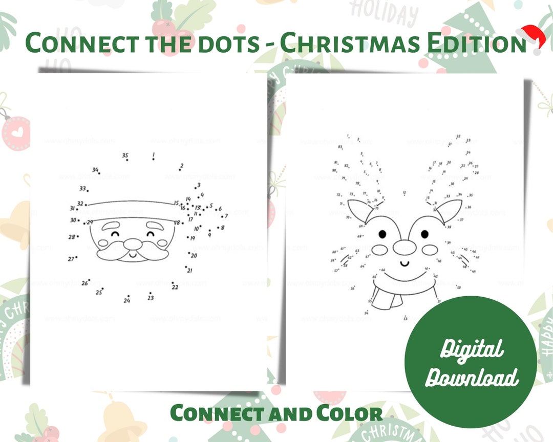 Dot to Dot for Preschool Kids Christmas Edition | Connect the Dots Then ...