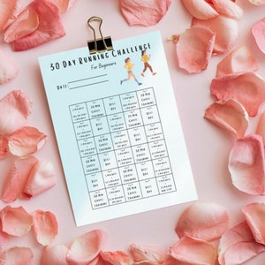 30 Days Running Challenge Printable Workout Plan | Fitness Tracker ...