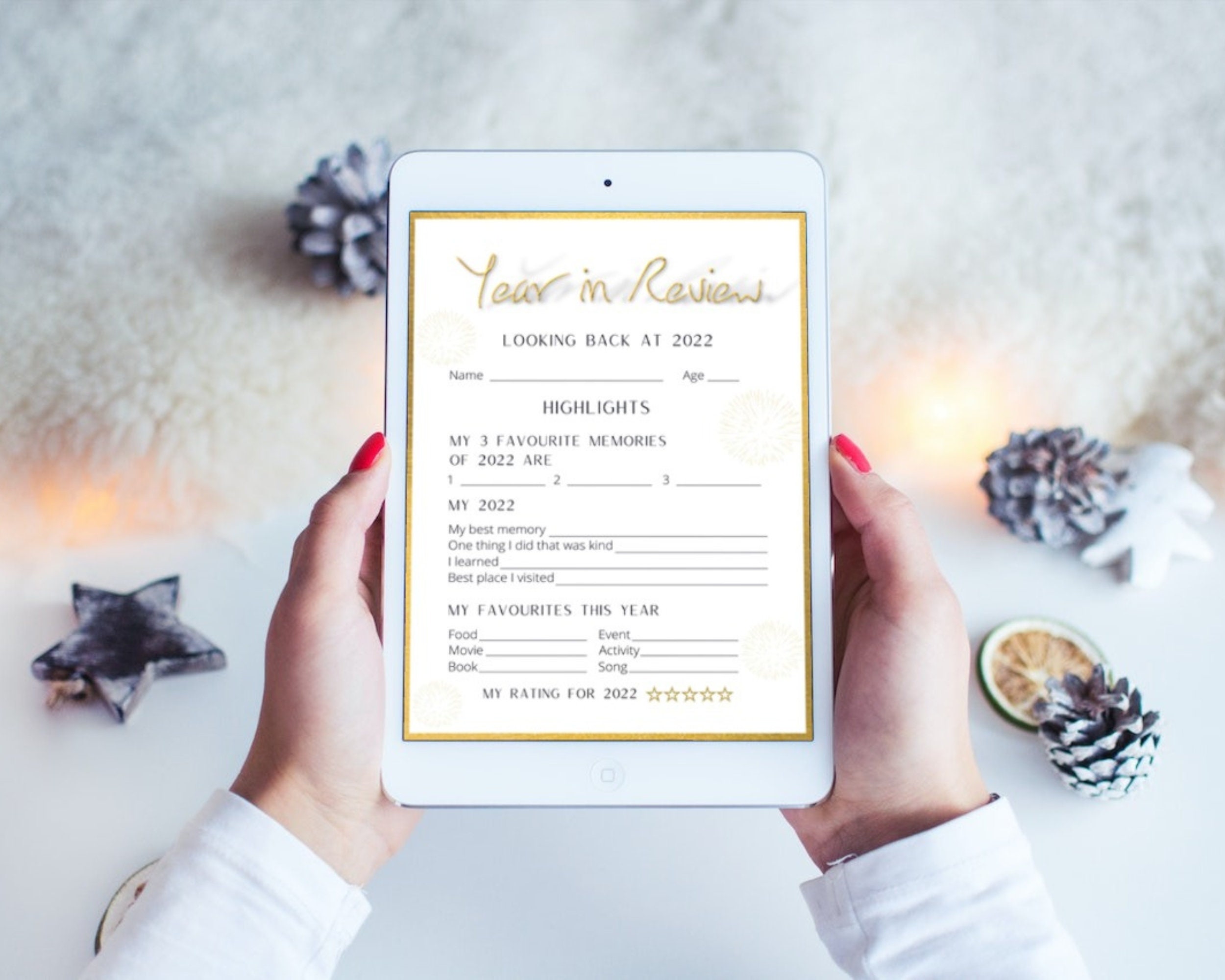 New Year Printable Year in Review 2023 Bucket List, New Year ...