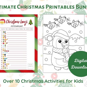 Ultimate Christmas Printable Bundle | Coloring Pages, Activity Sheets ...