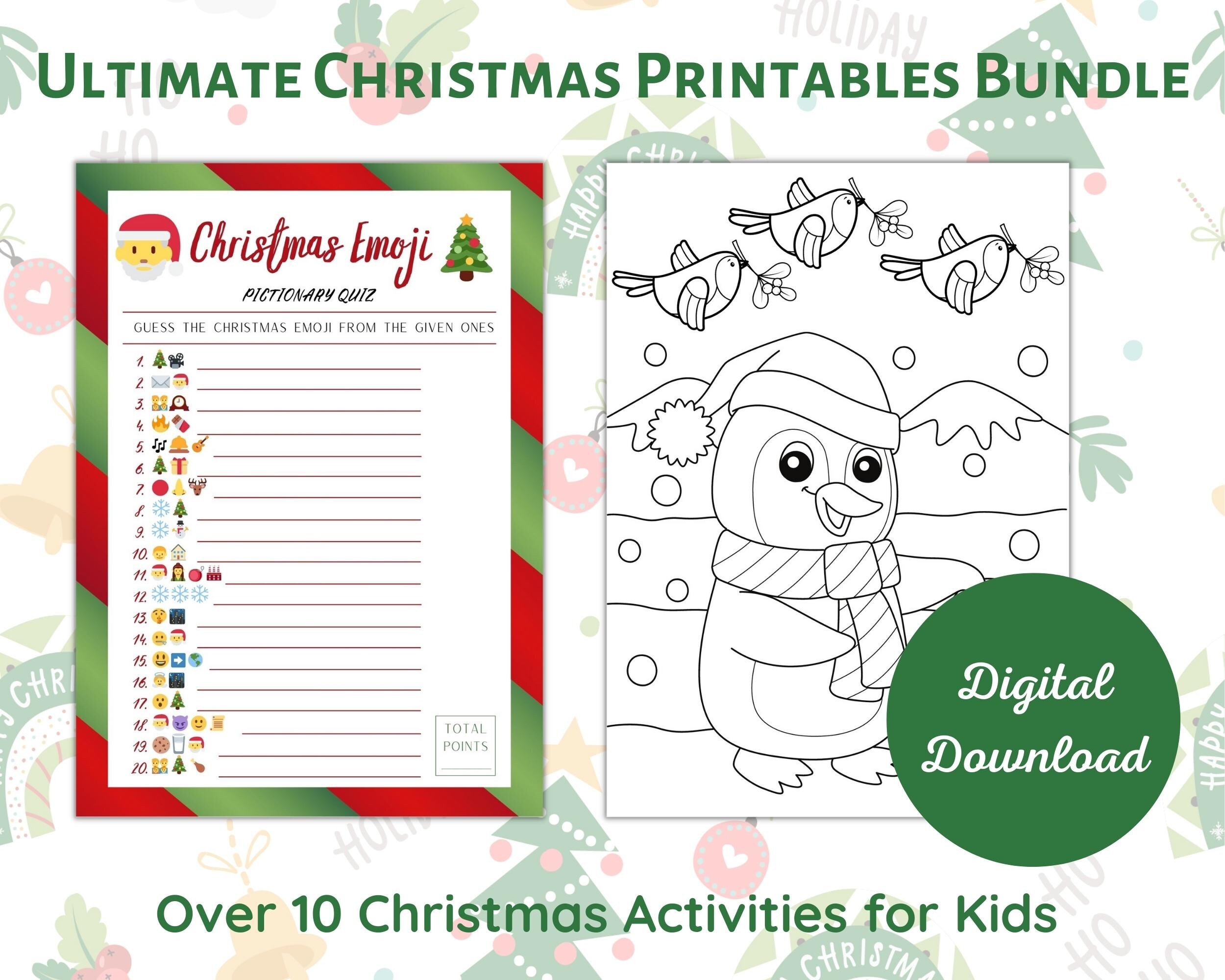 Ultimate Christmas Printable Bundle | Coloring Pages, Activity Sheets ...
