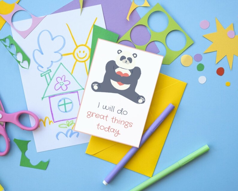 Printable Affirmation Cards for Kids | 24 Motivational Cute Cards ...