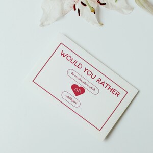 80 Would You Rather Printable Question Cards for Couples Valentine's ...