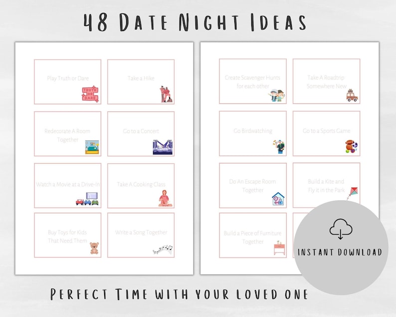 48 Couple Date Night Cards for Perfect Date Night Ideas | Weekly Date ...