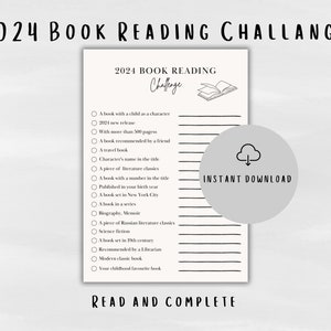 2024 Book Reading Challenge | Reading Challenge | Reading Tracker ...