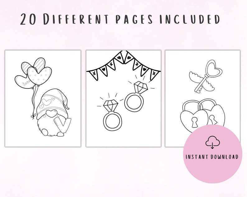 Cute Valentine’s Day Printable Coloring Book for Kids | Worksheets for ...