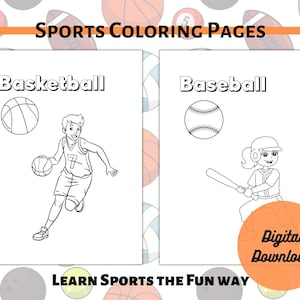 Printable Sports Coloring Pages for Preschool Kids | Educational ...