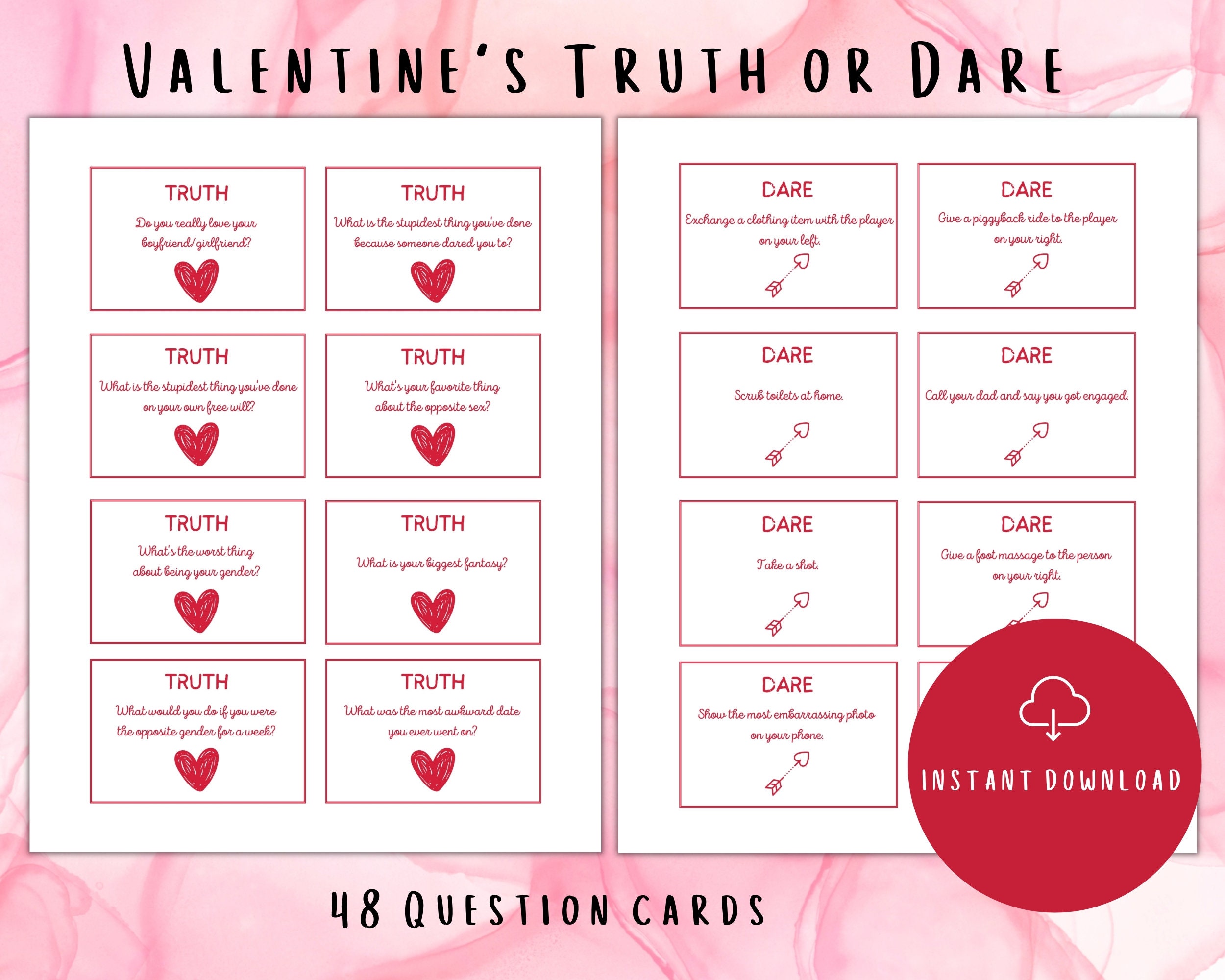 Make Love Dare Worksheets