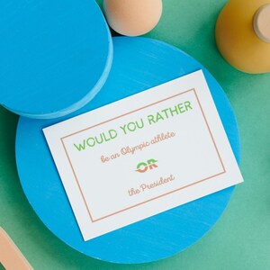 Printable Card Game for Kids Would You Rather | 80 Printable Question ...