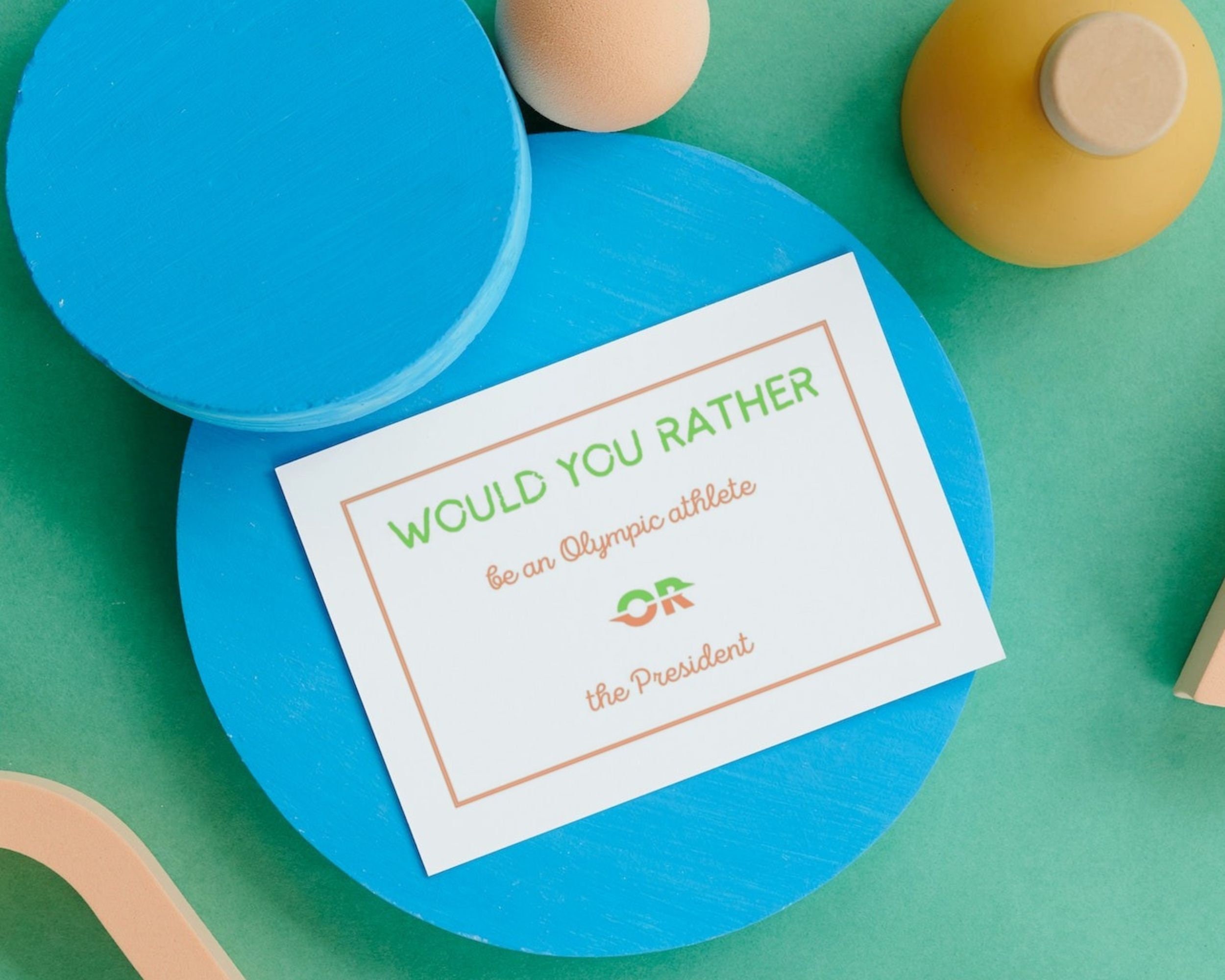 Printable Card Game for Kids Would You Rather | 80 Printable Question ...