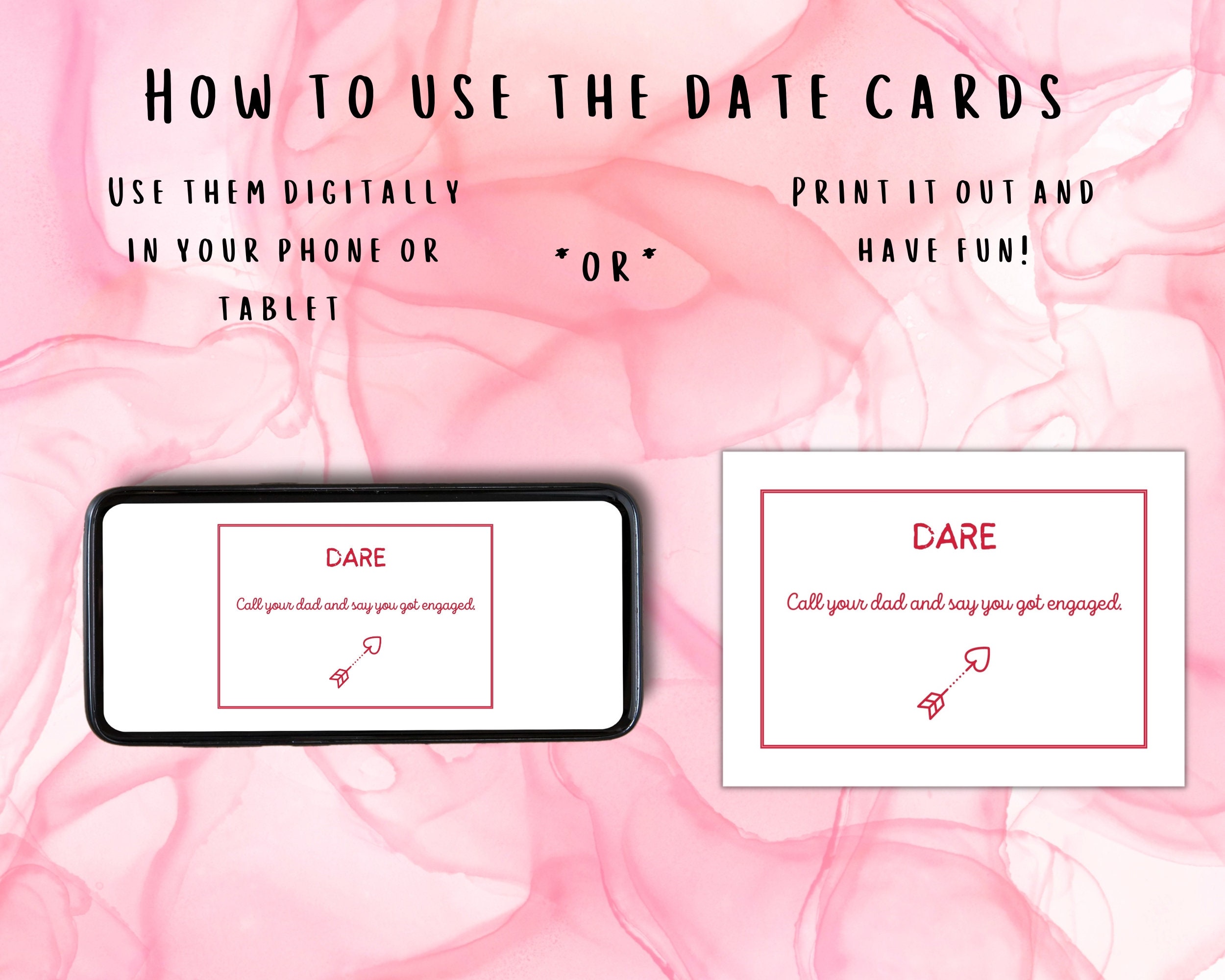 Printable Game for Couples Truth or Dare Valentine’s Edition | Question ...