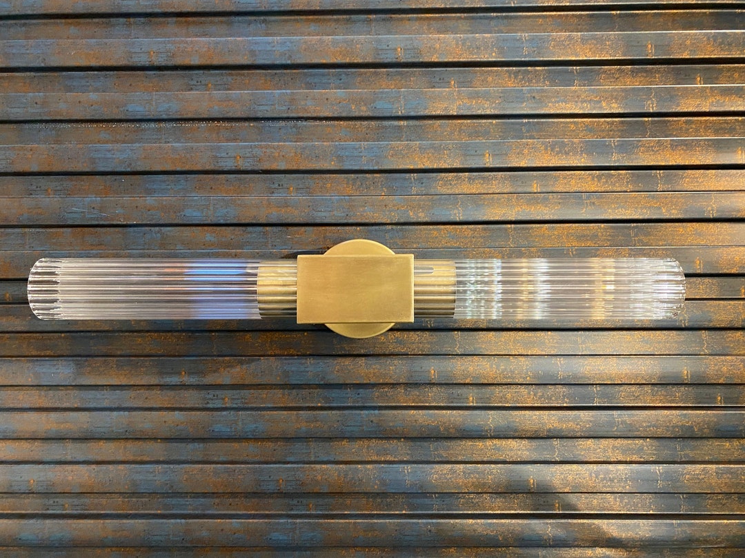 Dual Glass Tube Wall Lamp, Modern Design Bedside Lighting, Unique Light ...