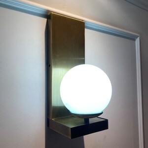 Sphere Wall Sconce, Glass Wall Lighting, Modern Wall Light, Handmade ...