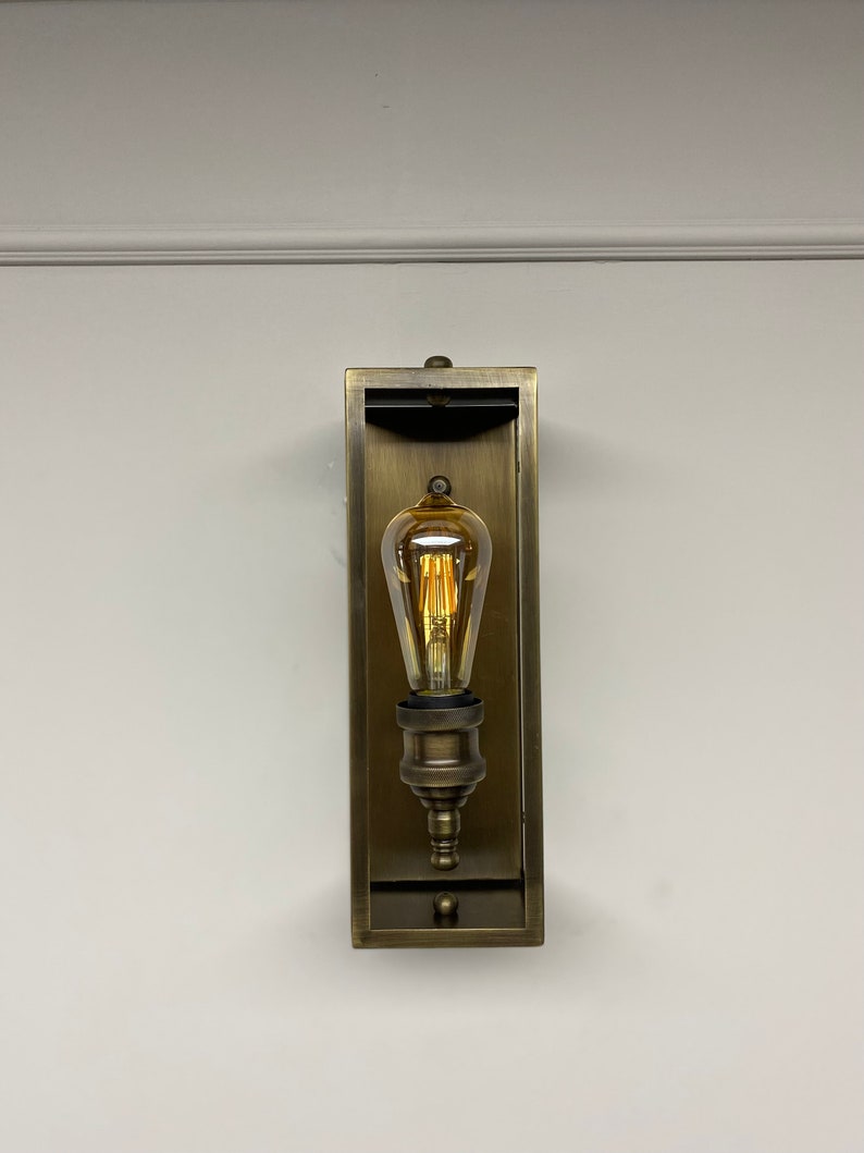 Box Wall Sconce, Modern Box Sconce, Entrance Lamp, Handmade Sconce ...