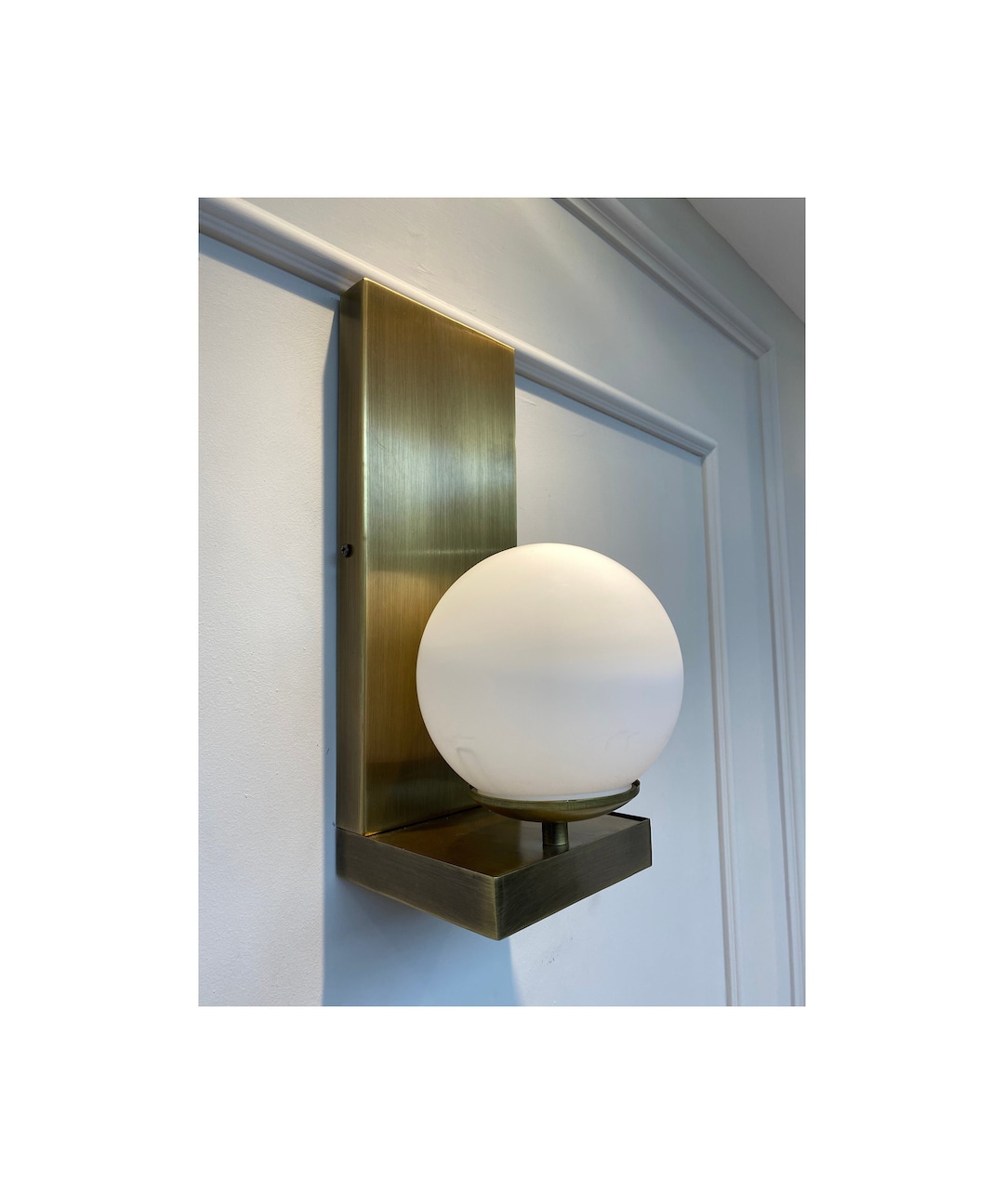 Sphere Wall Sconce, Glass Wall Lighting, Modern Wall Light, Handmade ...