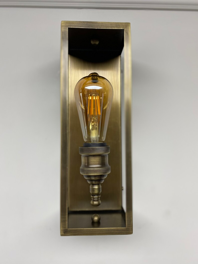 Box Wall Sconce, Modern Box Sconce, Entrance Lamp, Handmade Sconce ...