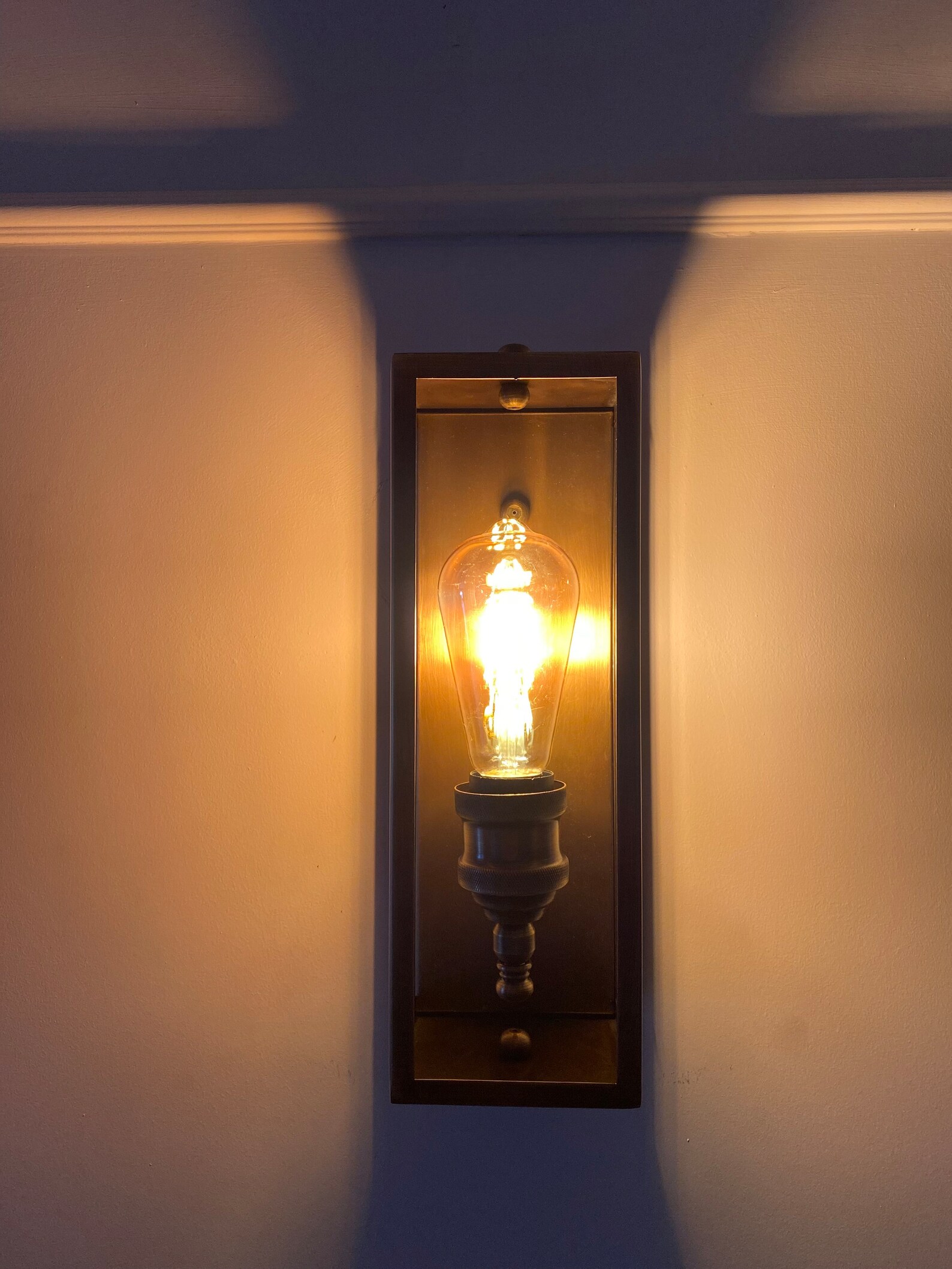 Box Wall Sconce, Modern Box Sconce, Entrance Lamp, Handmade Sconce ...