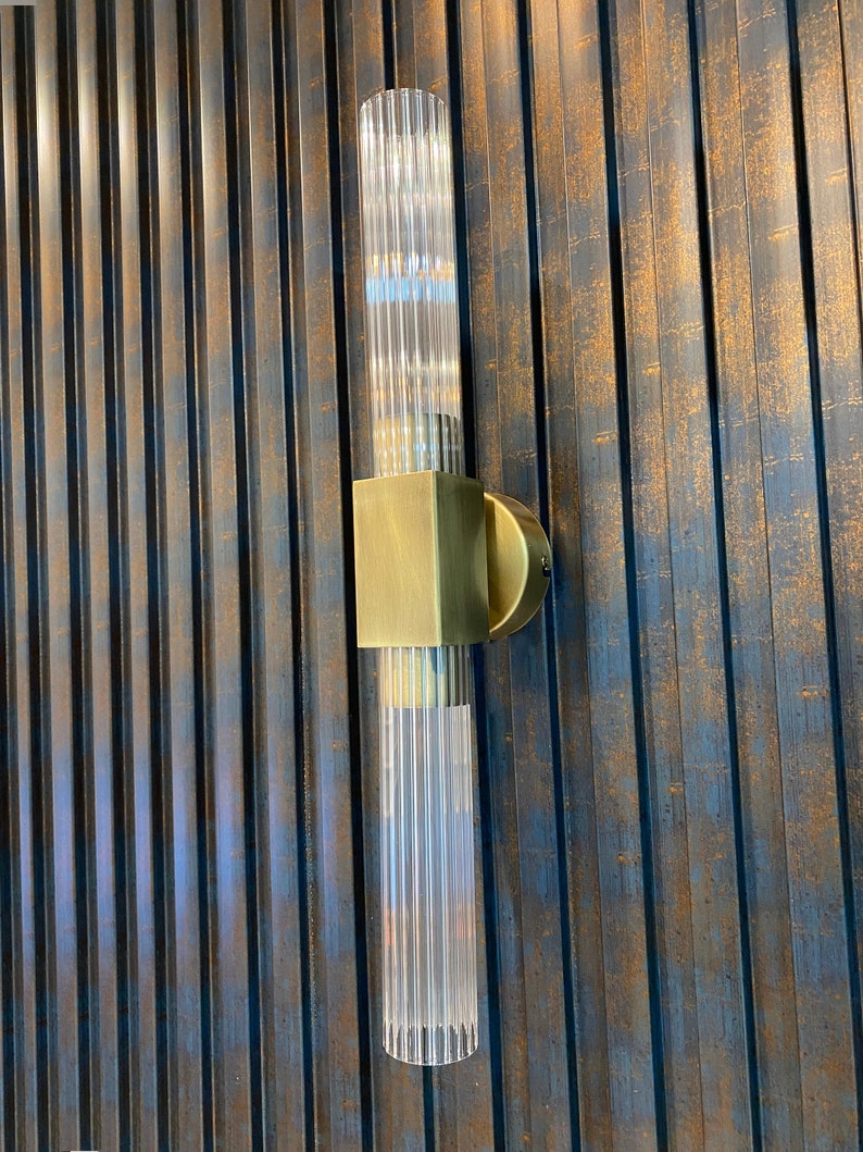 Dual Glass Tube Wall Lamp Modern Design Bedside Lighting - Etsy