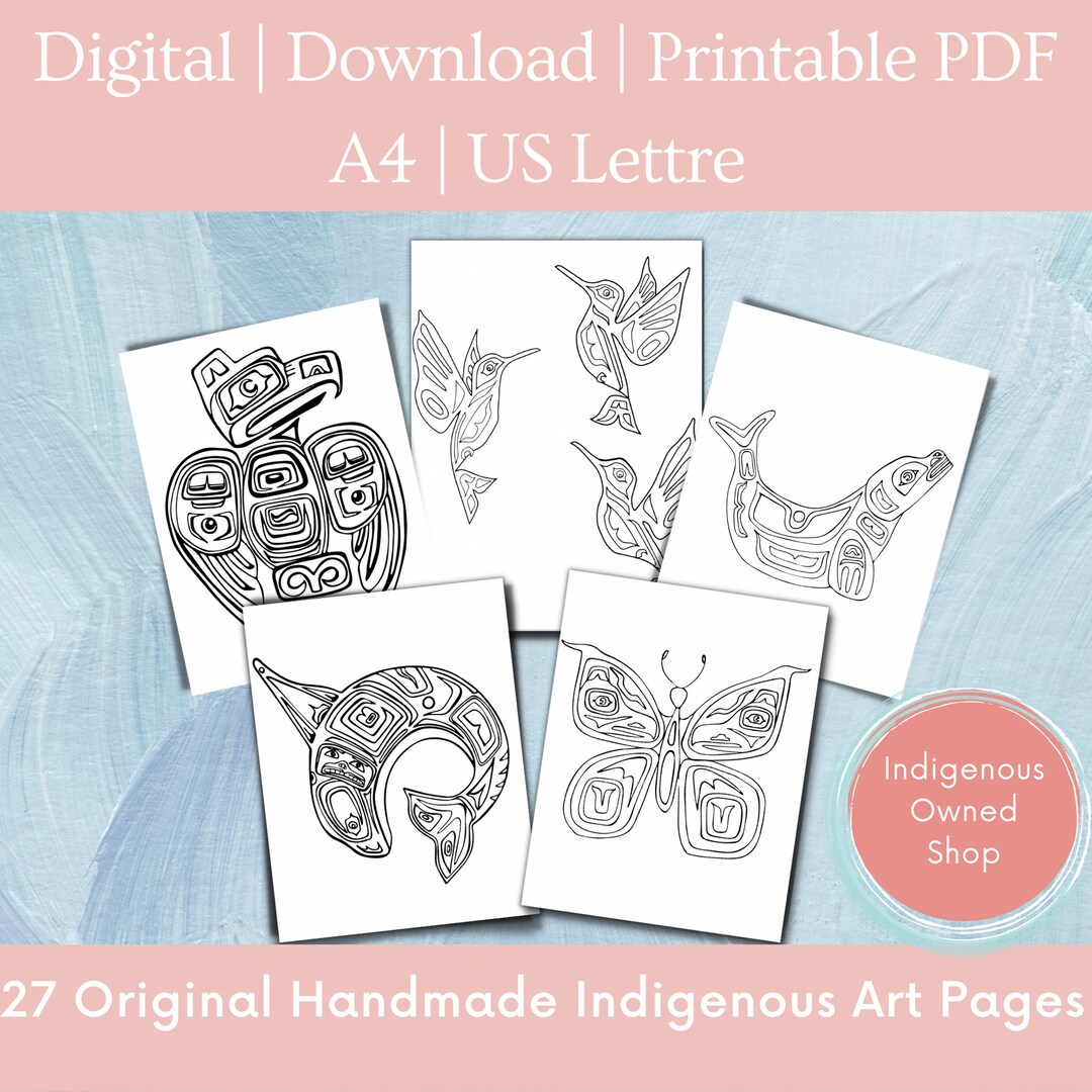 Indigenous Spirit Animal Coloring Pages | First Nation Haida Indigenous ...