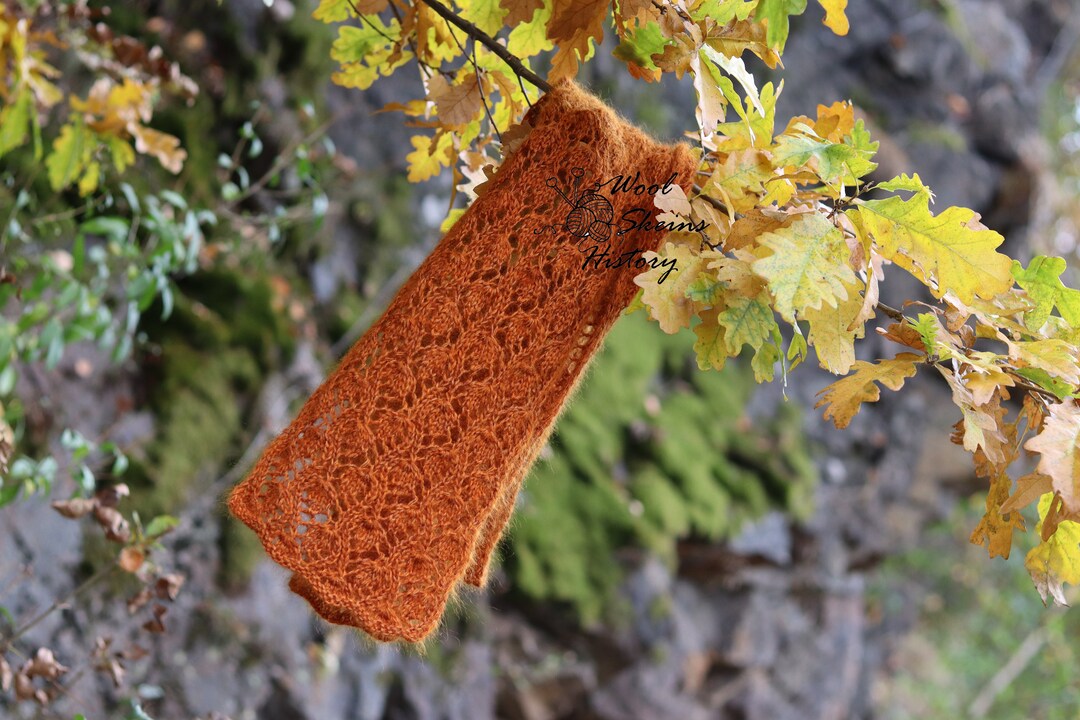 PDF Pattern in English/ Scarf ginger Autumn / Autumn Scarf/ Women Scarf ...