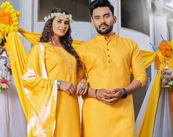 Haldi Dress Couple - Etsy