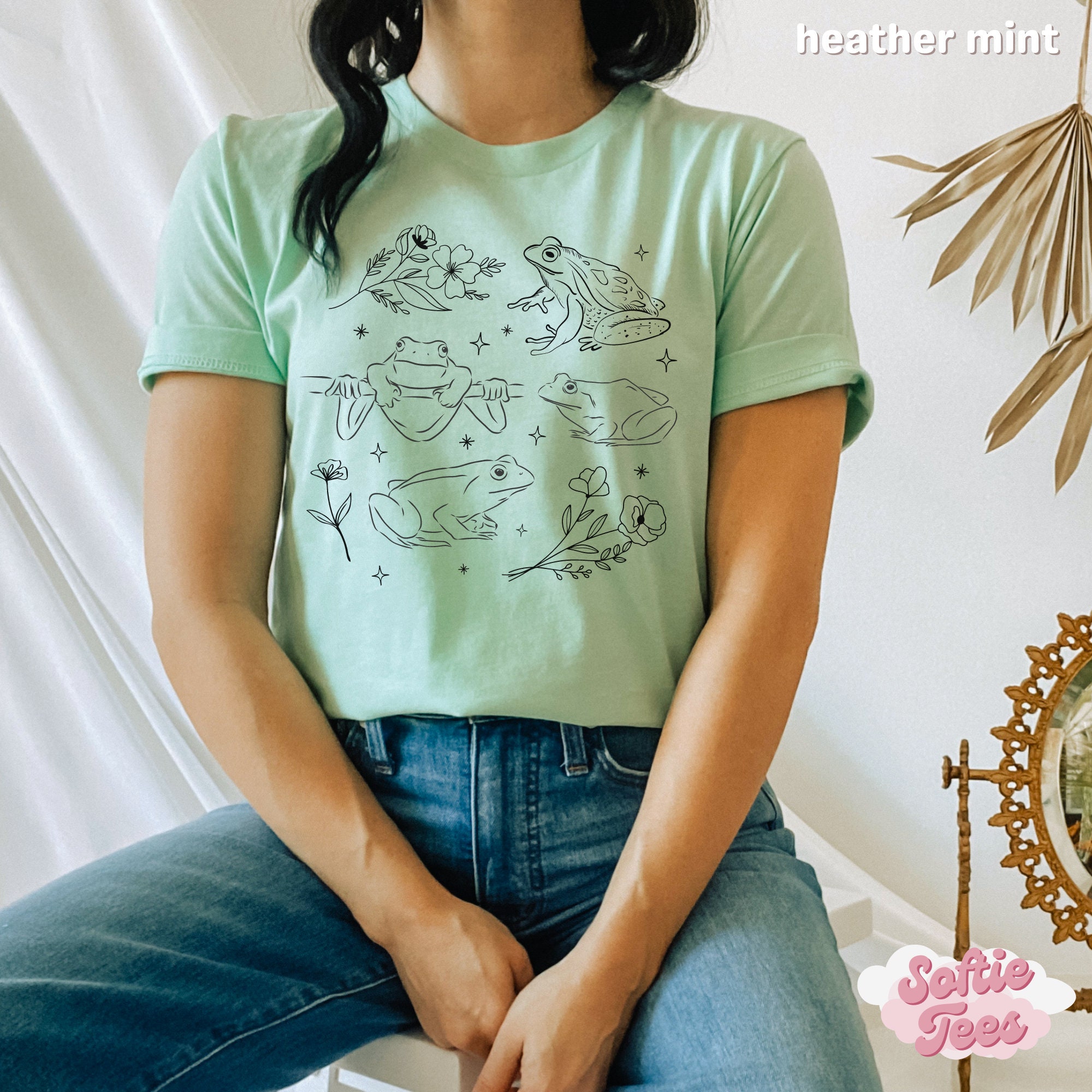 Frog Shirt, Frogs and Flowers Shirt, Cute Frog T-shirt, Goblincore ...