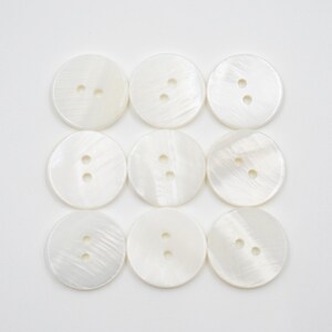 Mother of Pearl Buttons-100pcs Double White Natural River Shell Button ...