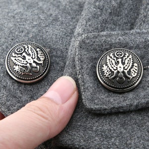 Metal Shield Eagle Buttons-6pcs Vintage Gold/silver for Sewing-blazer ...