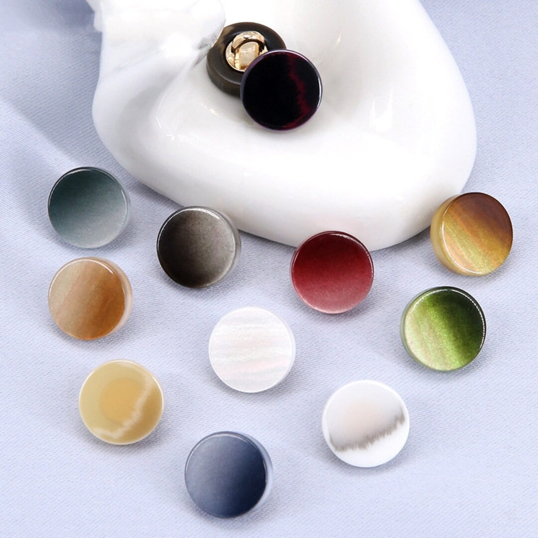 Resin Buttons-10pcs Gradient White/black/brown/coffee/blue/green/red ...