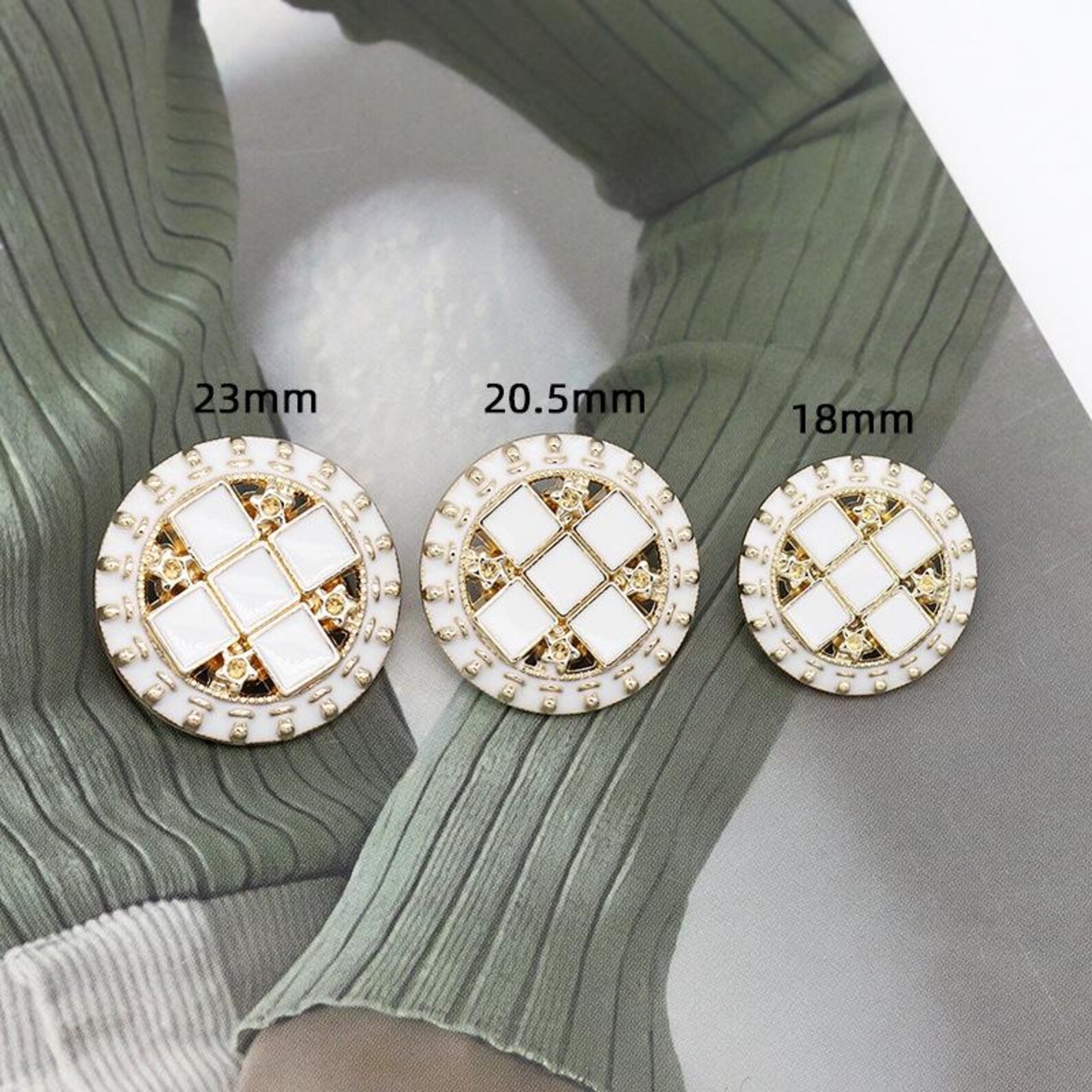 Metal Cross Buttons-6pcs Gold White Black Hollow Button for Blazer/coat ...