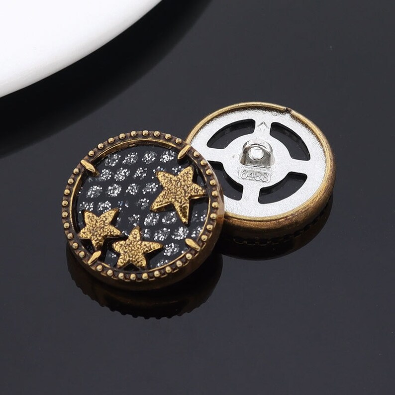 Metal Star Buttons-6pcs Gold/silver/bronze Button for Sewing-blazer ...