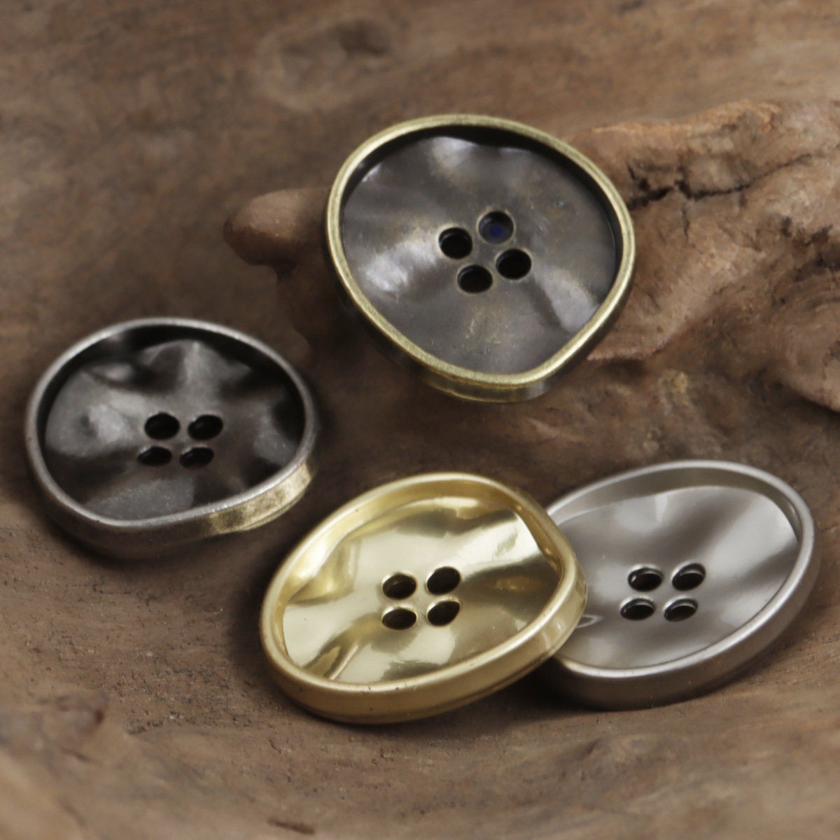 Metal Irregular Buttons: Triangle, Gold Nickel Black, Sewing Blazer ...