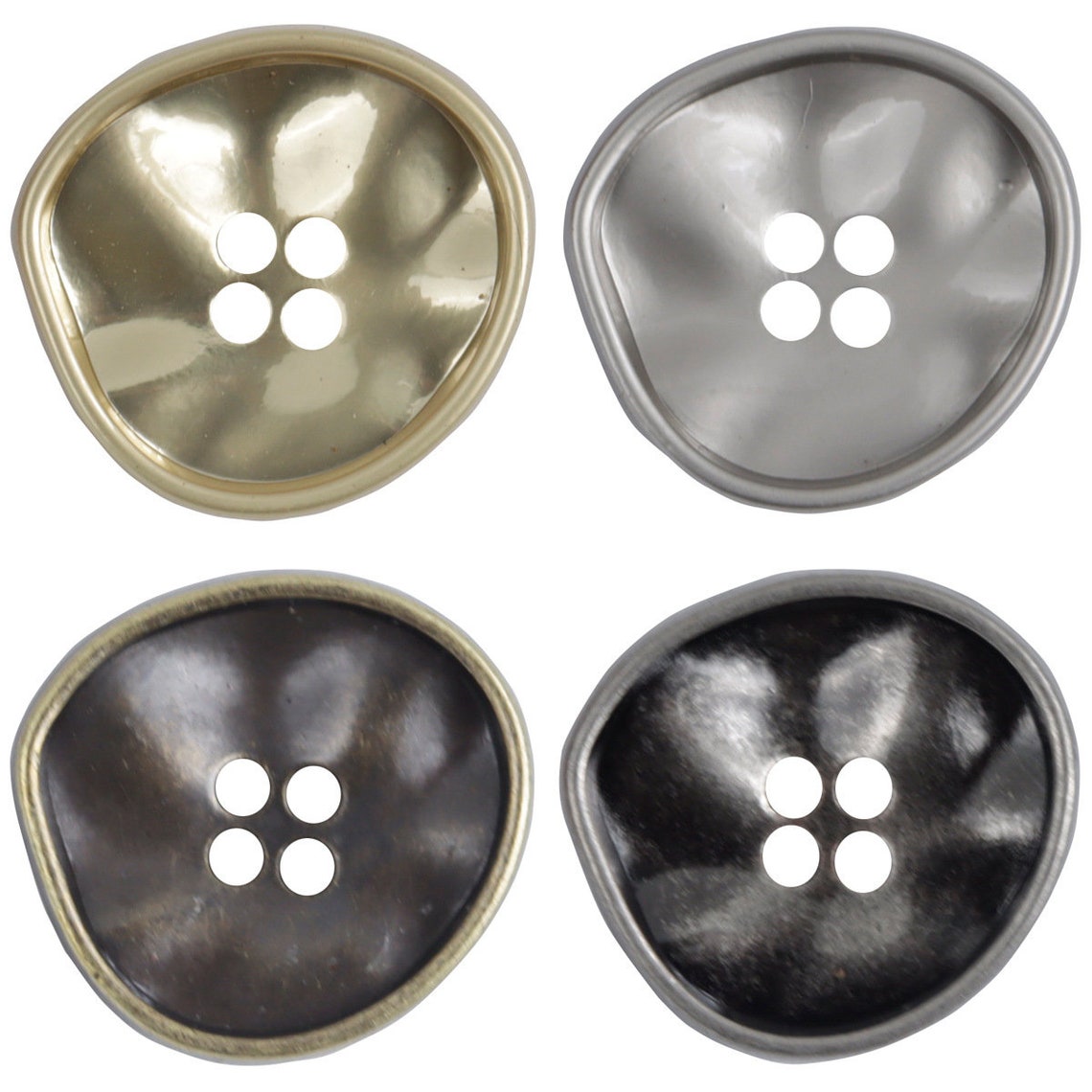 Metal Irregular Buttons: Triangle, Gold Nickel Black, Sewing Blazer ...